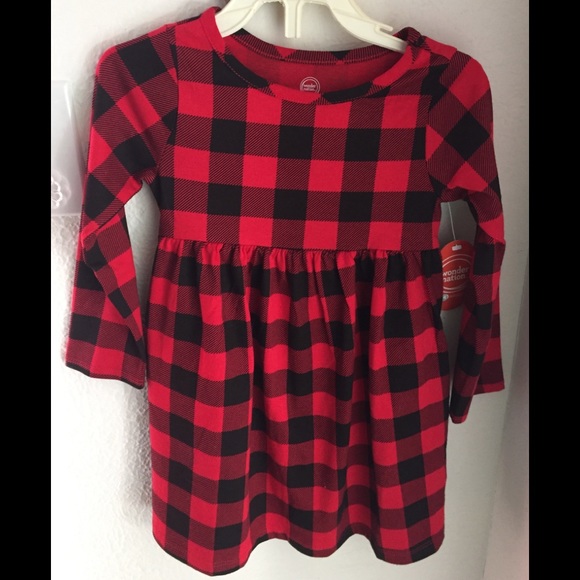 wonder nation | Dresses | Wonder Nation Red Buffalo Check Toddler Girl ...